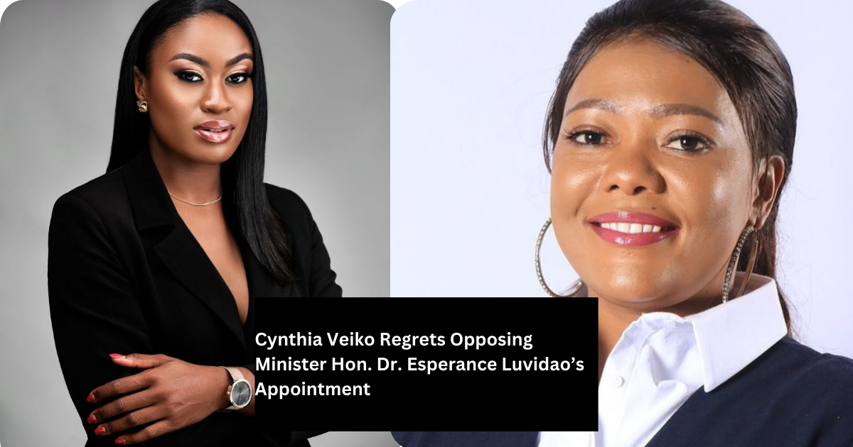 Cynthia Veiko Regrets Opposing Minister Hon. Dr. Esperance Luvidao’s ...